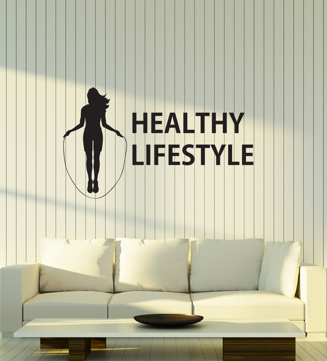 Vinyl Wall Decal Home Female Gym Healthy Lifestyle Fitness Woman Girl ...