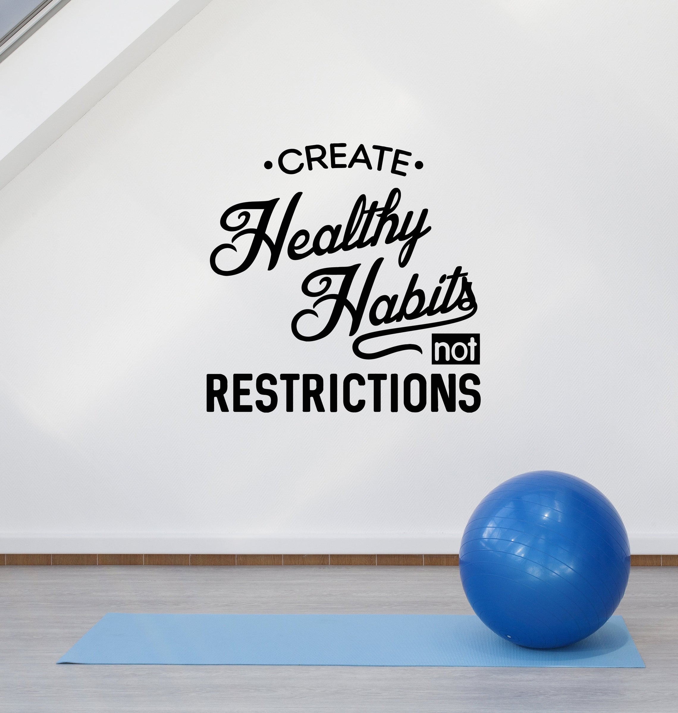 Vinyl Wall Decal Healthy Health Inspirational Quote Medical Office Sti ...
