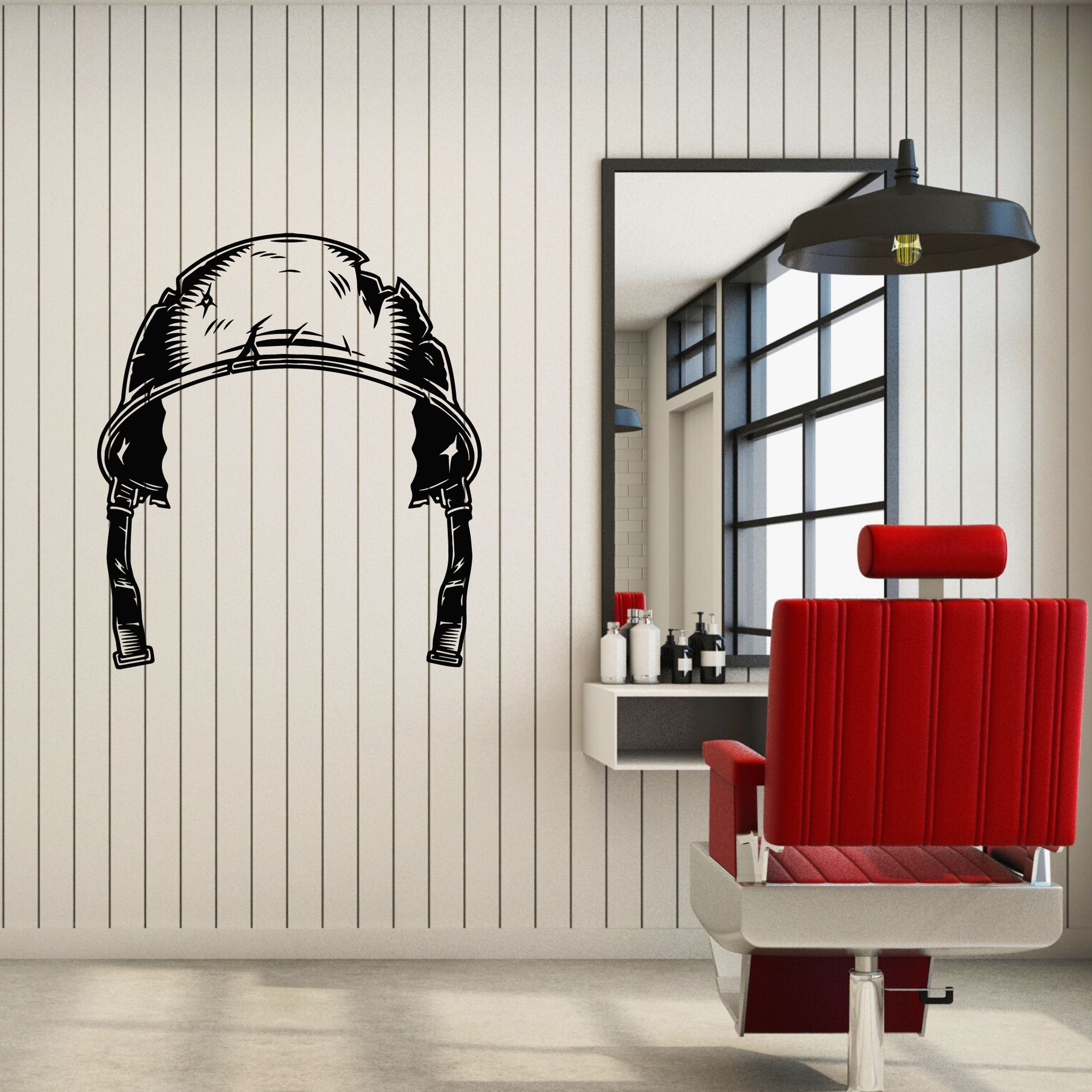 Vinyl Wall Decal Military Base Decor Soldier Helmet Wartime Stickers M ...