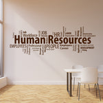 Vinyl Wall Decal Human Resources HR Words Cloud Management Office Stic ...