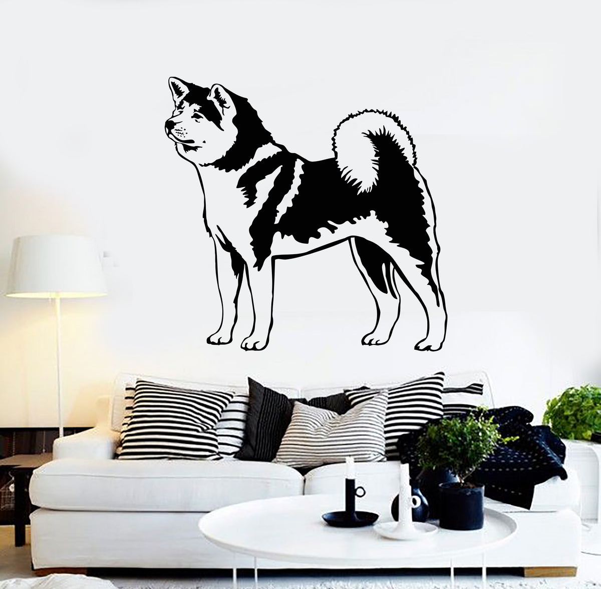 Vinyl Wall Decal Friend Husky Dog House Animals Pets Grooming Stickers ...