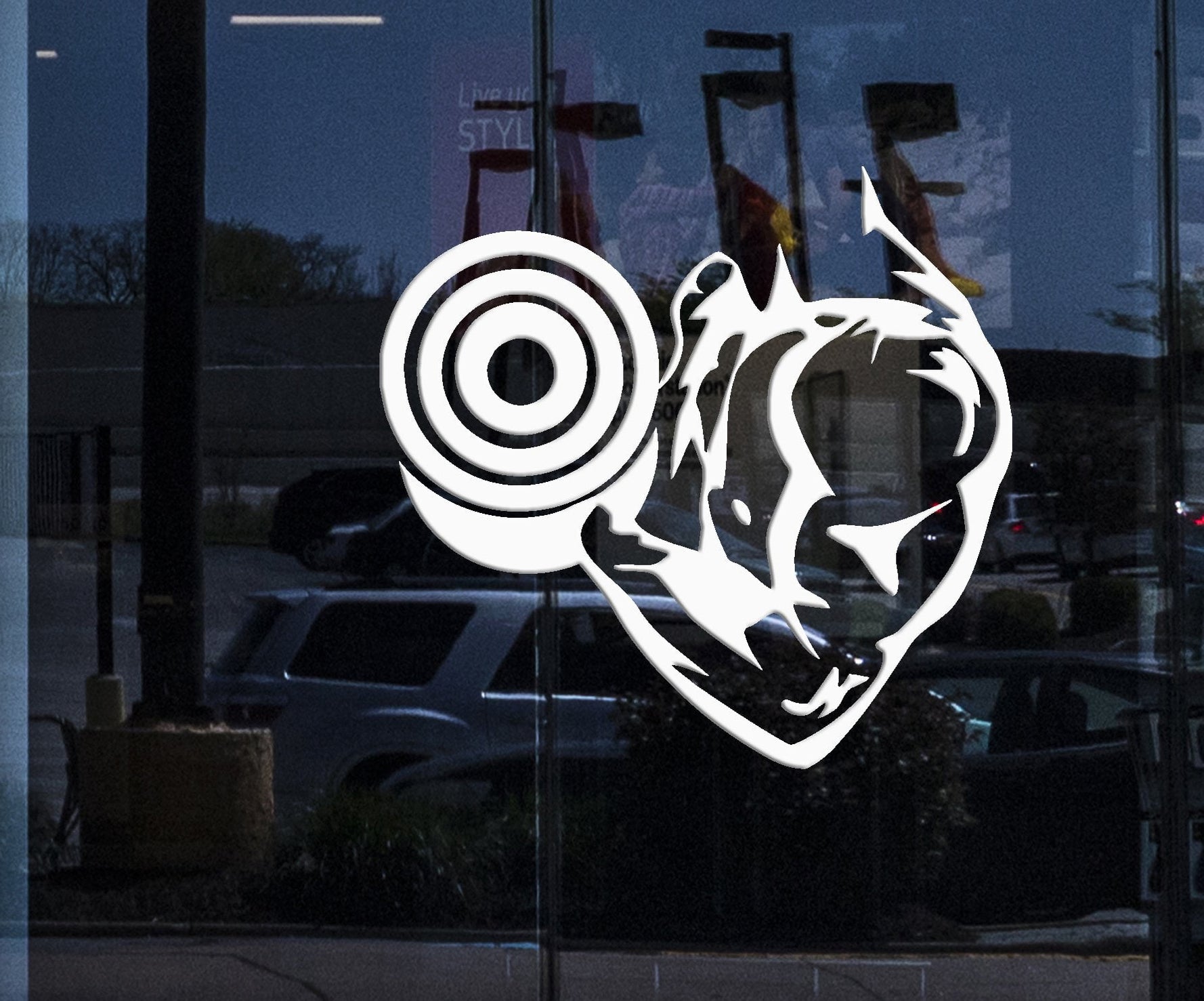 Window Decal for Business Wall Stickers Vinyl Decal Fitness Club Dumbb ...