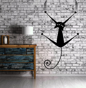 Cat Wall Sticker Kitten Vinyl Decal Decor for Living Room Animal Pet U ...