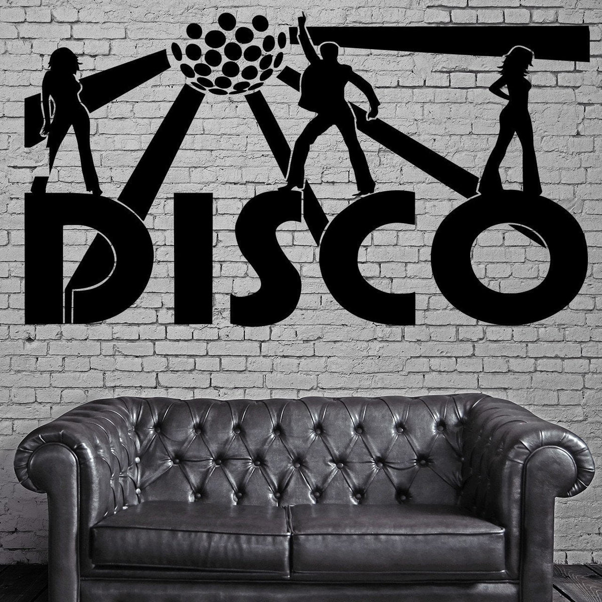 Disco Wall Stickers Music Night Club Party Nightclub Dance Vinyl Decal ...