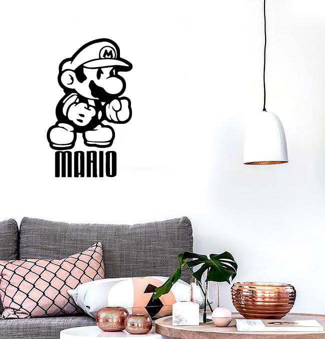 Wall Stickers Vinyl Decal Video Game Nursery Mario Cartoon For Kids Un ...