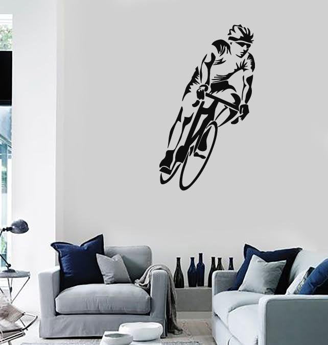 Wall Stickers Vinyl Decal Sport Bike Race Cycling Cyclist Unique Gift ...