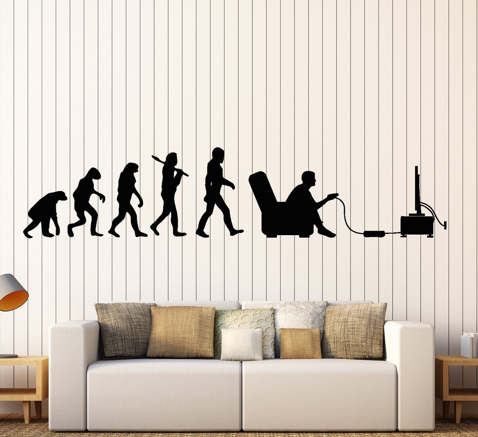 Gamer Wall Decal Evolution Video Game Kids Room Vinyl Sticker Art Mura ...