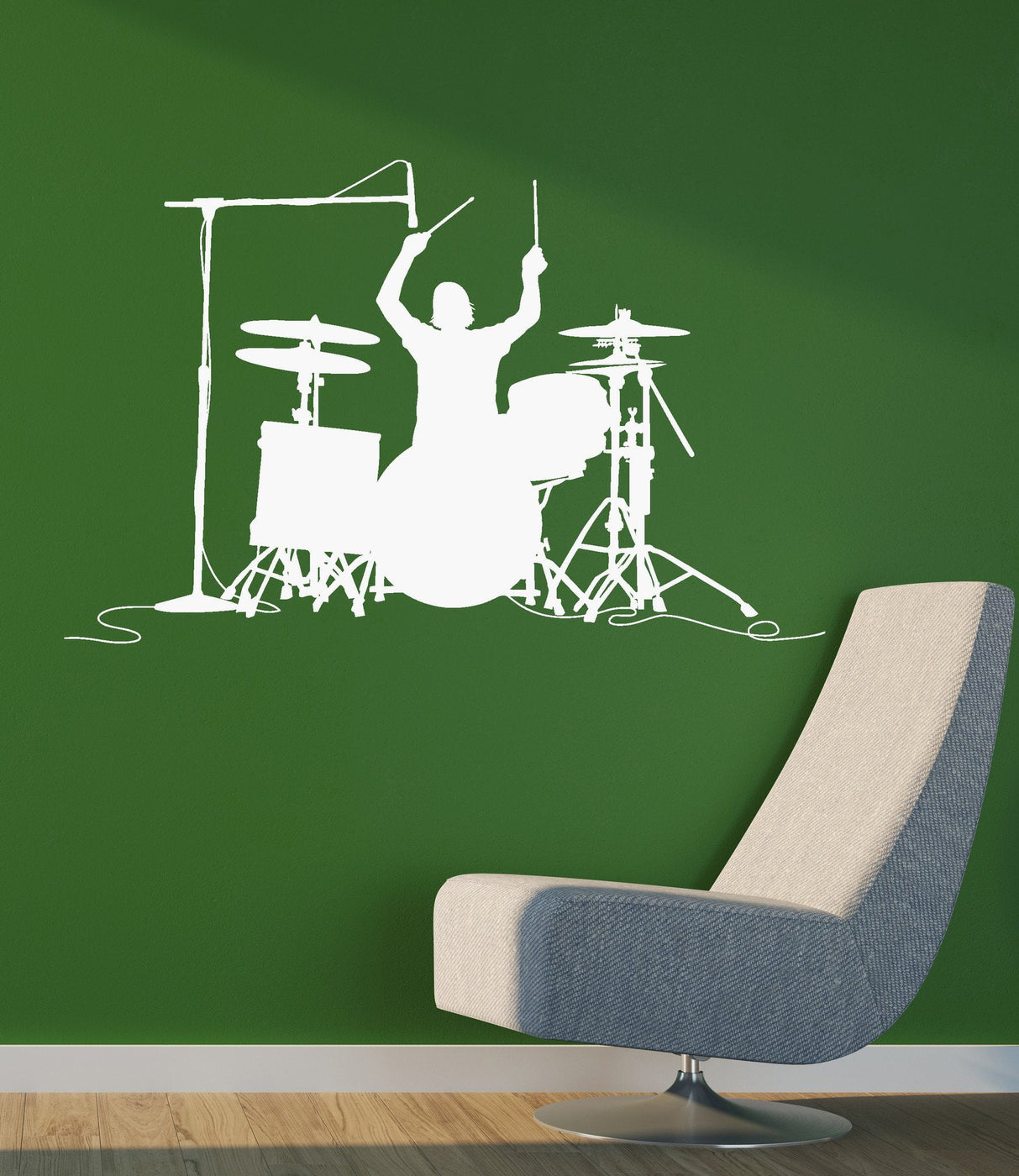 Vinyl Decal Drummer Drums Music Musician Musical Decor Wall Stickers U ...
