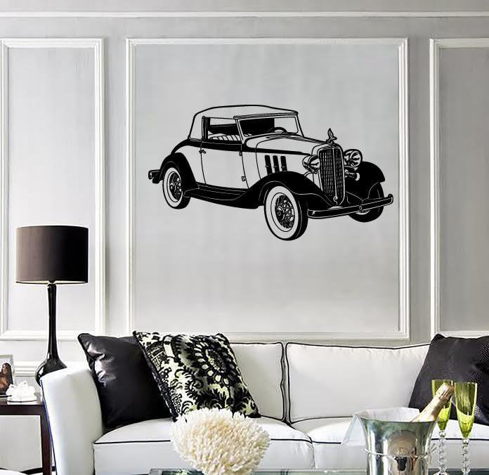 Wall Stickers Vinyl Decal Vintage Retro Old Car Garage (ig920 ...