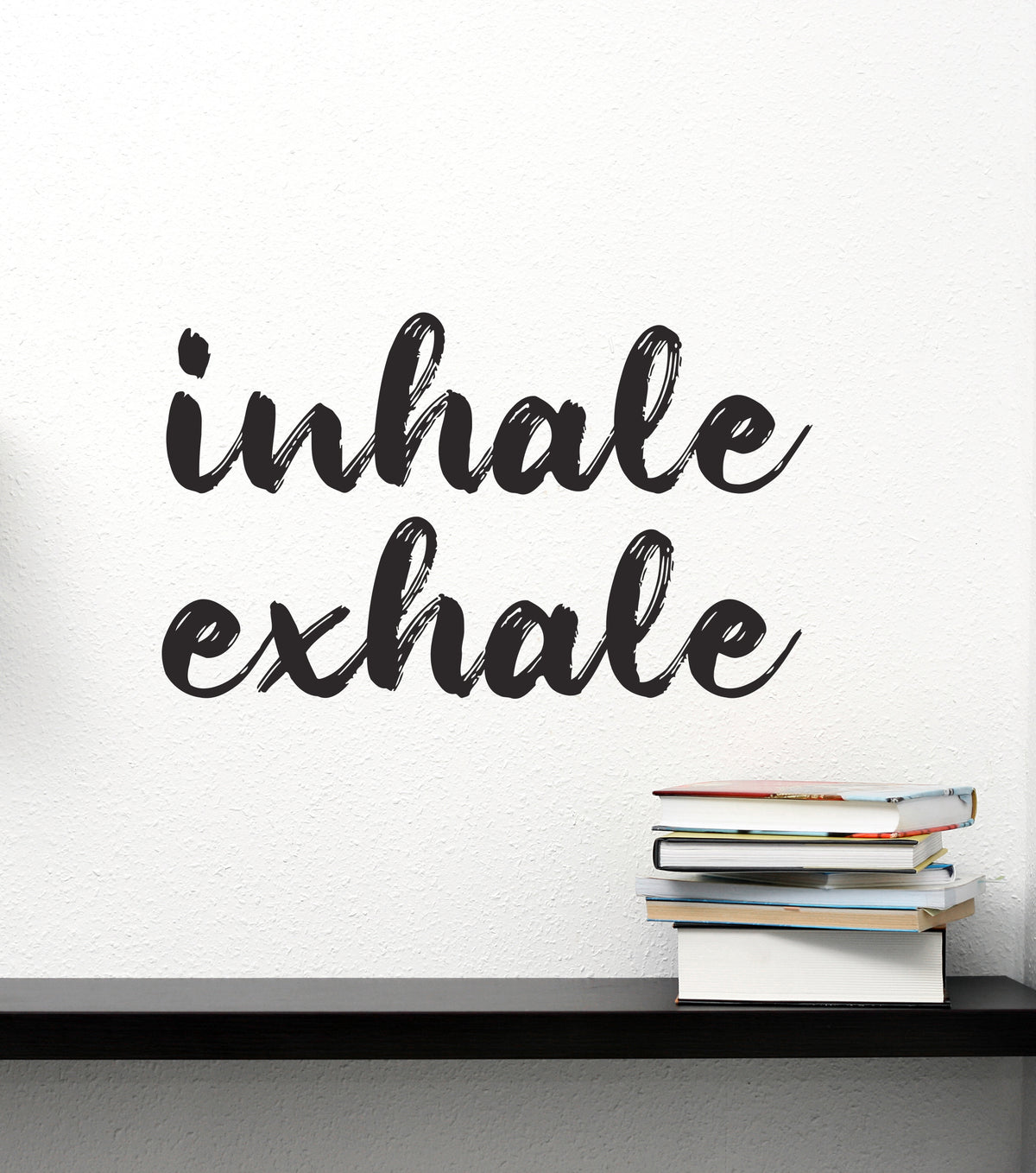 Vinyl Wall Decal Inhale Exhale Words Inspire Bedroom Yoga Room Sticker ...
