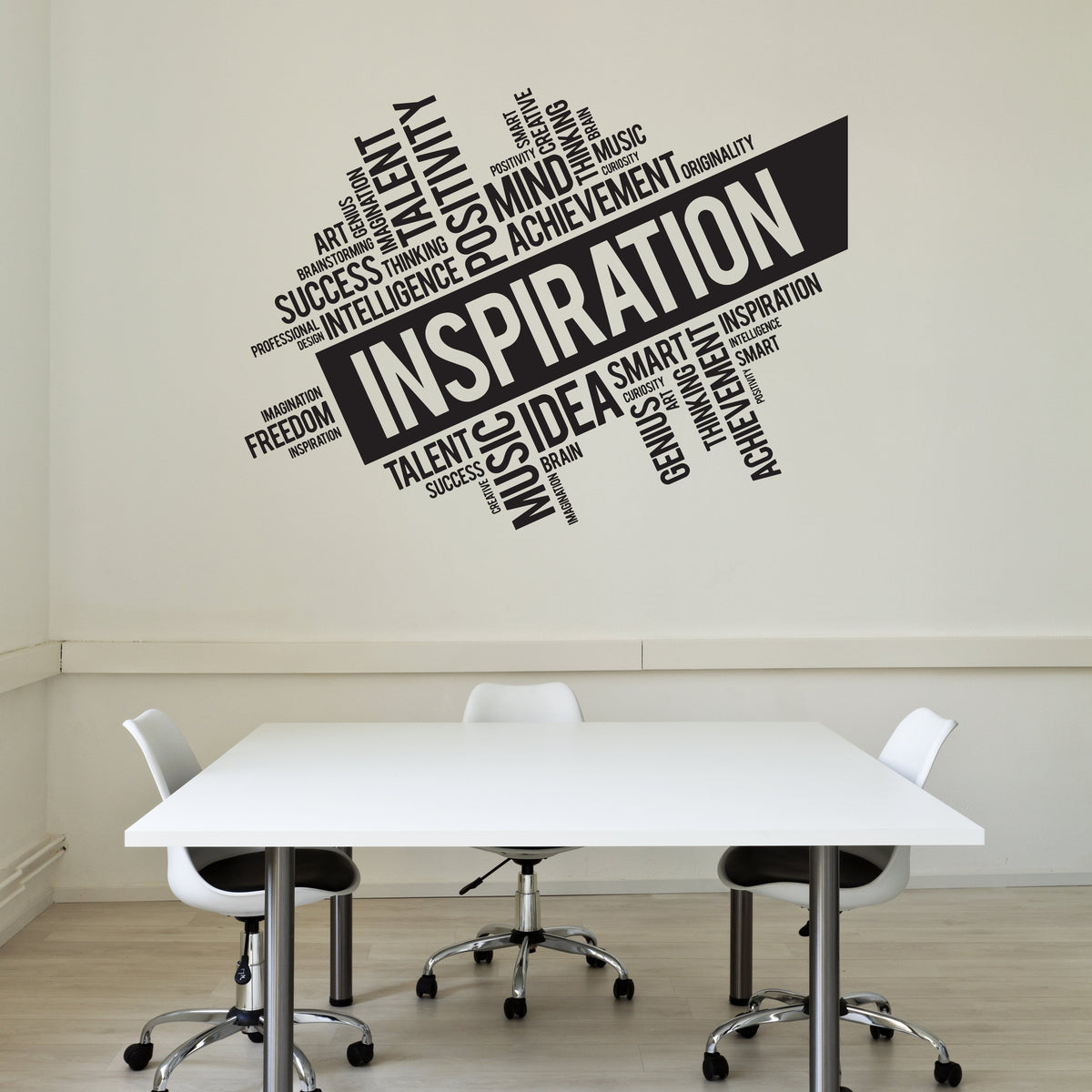 Vinyl Wall Decal Inspiration Words Cloud Office Interior Decor Art Sti ...