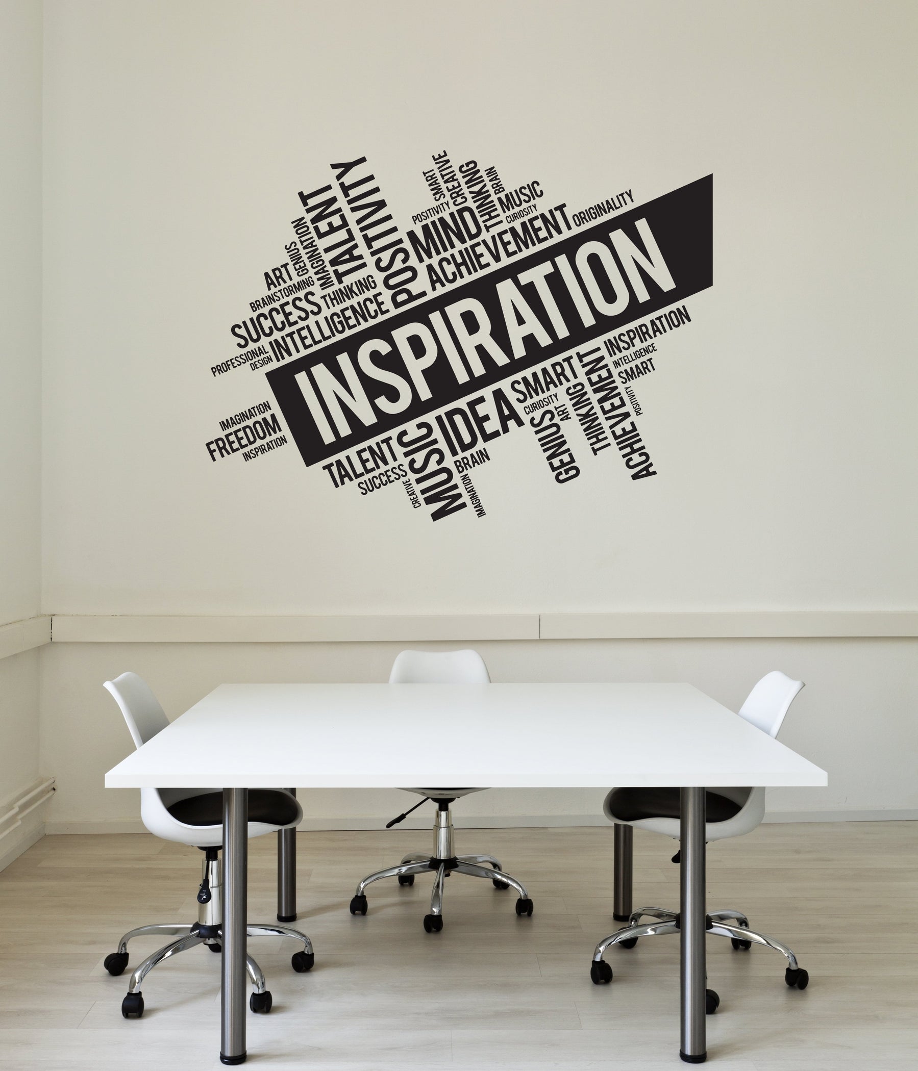 Vinyl Wall Decal Inspiration Words Cloud Office Interior Decor Art Sti ...