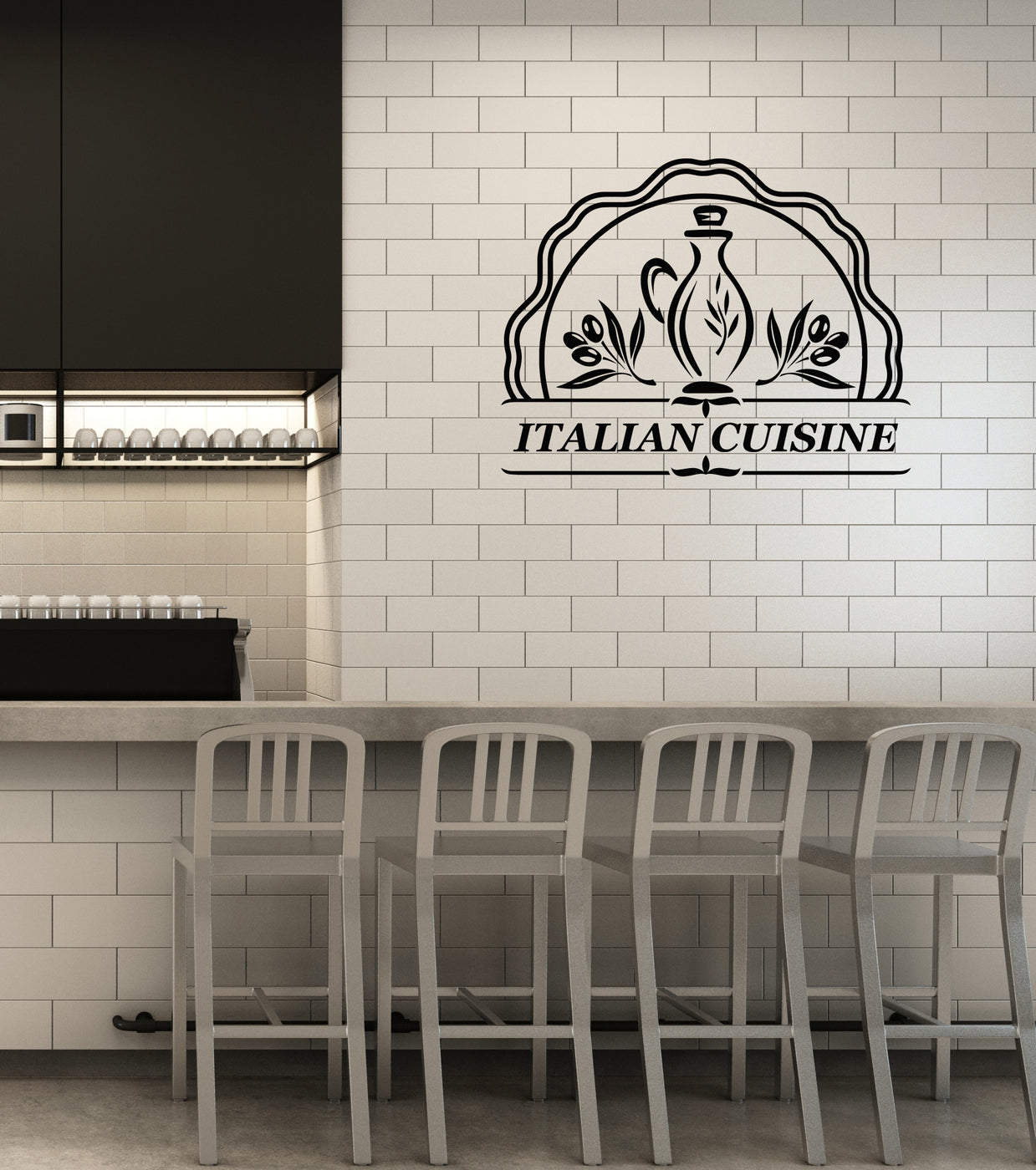 Vinyl Wall Decal Italian Cuisine Food Italia Restaurant Kitchen Decora ...