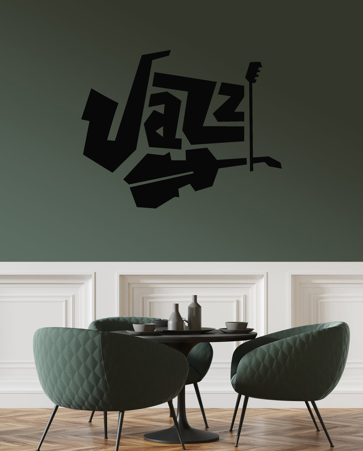 Vinyl Wall Decal Violin Jazz Musical Band Music Bar Decor Stickers Mur ...