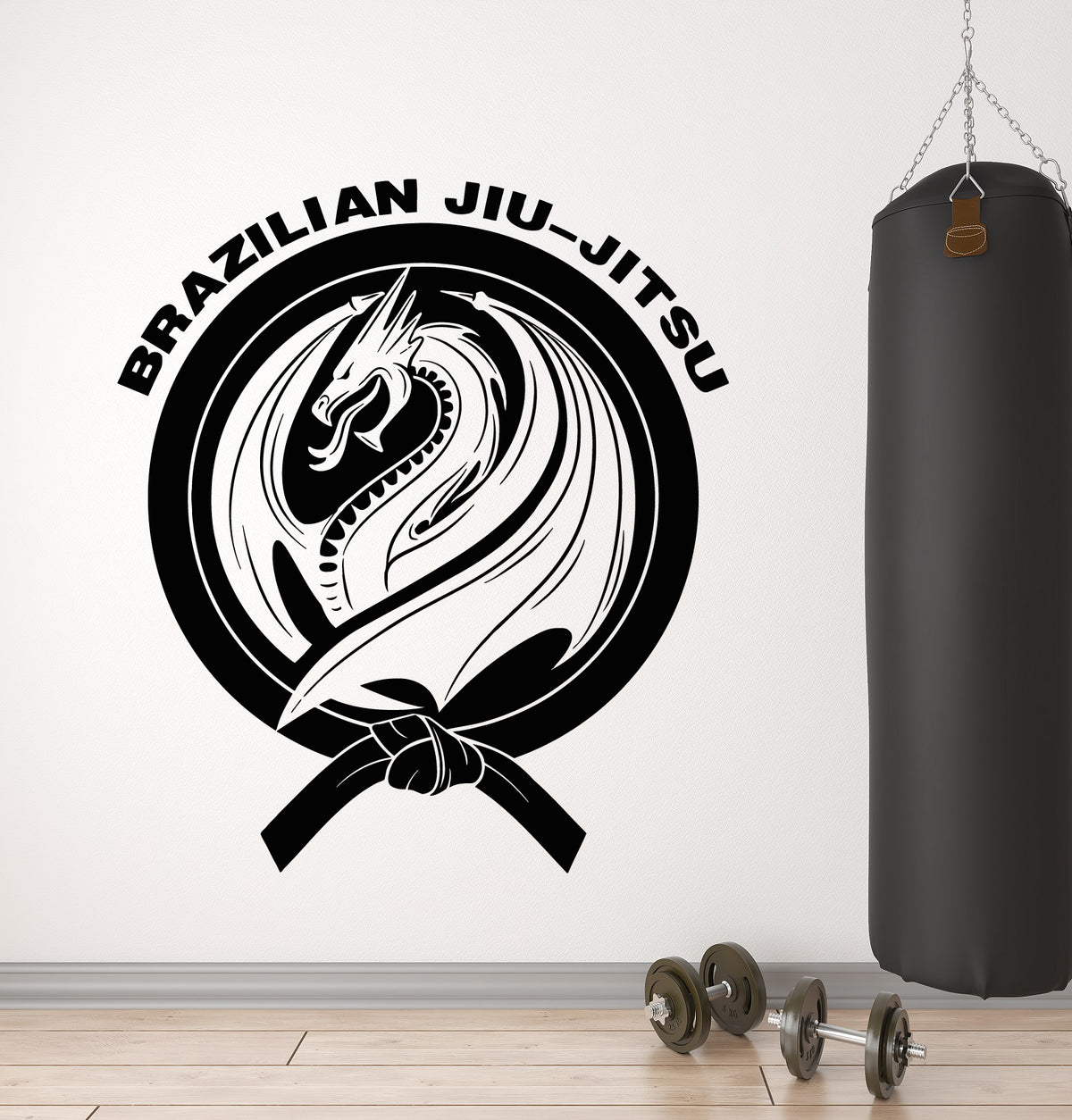 Vinyl Wall Decal Brazilian Jiu-Jitsu Fight Club Fighting MMA Sports St ...