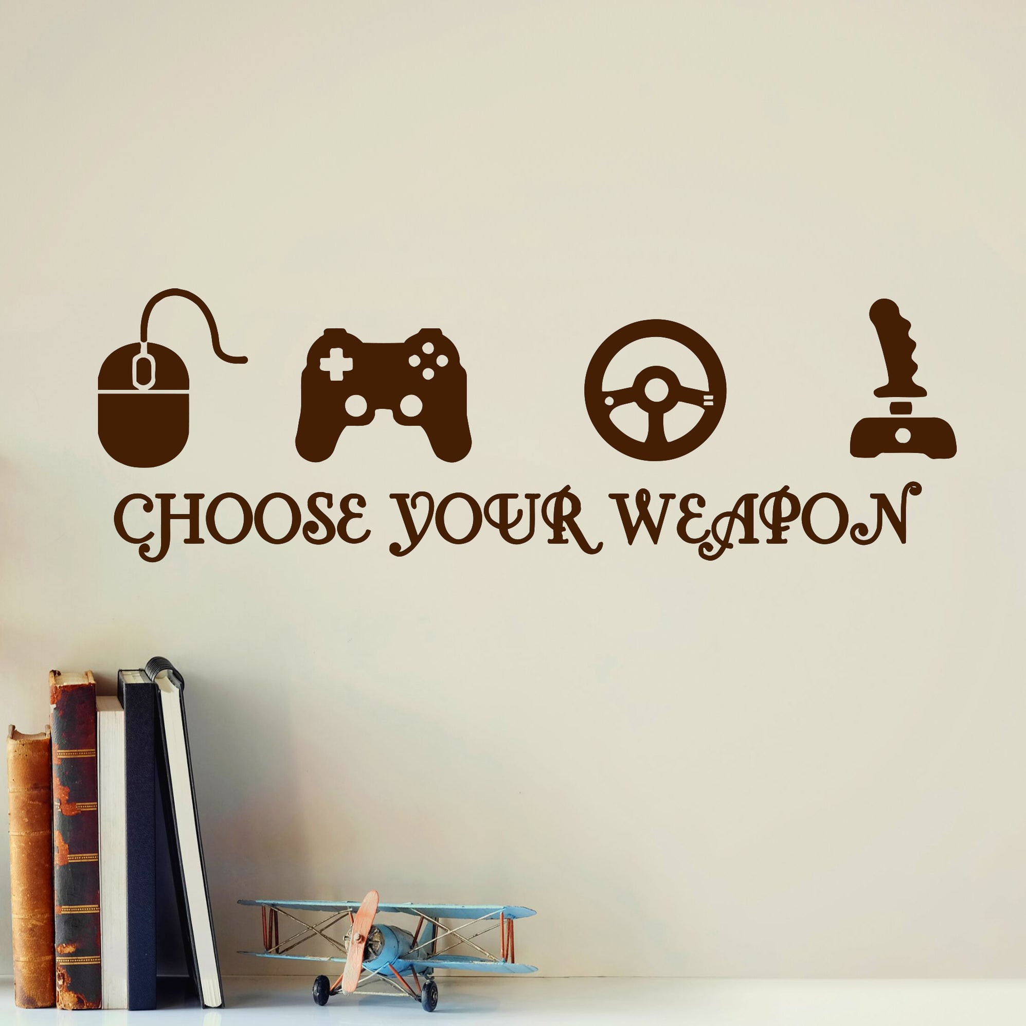 Joystick Gamer Vinyl Wall Decal Quote Video Game Play Room eSports Sti ...