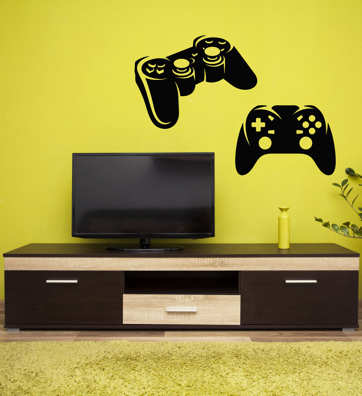 Vinyl Wall Decal Gamer Room Joystick Console Teen Boys Zone Stickers M ...