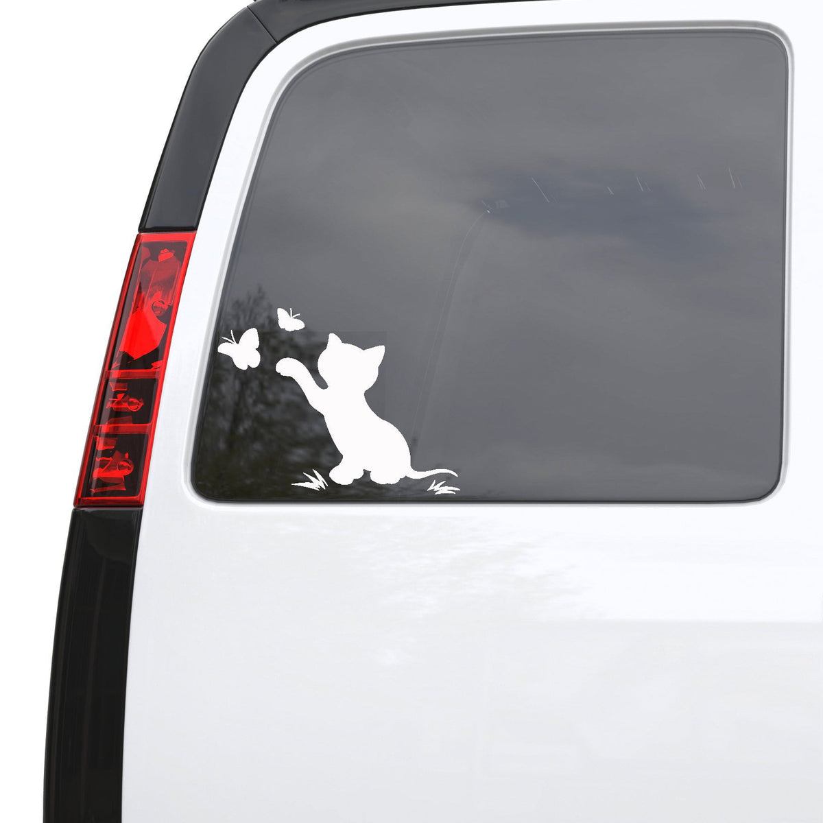 Auto Car Sticker Decal Kitten Butterflies Cat Pet Animal Truck Laptop ...