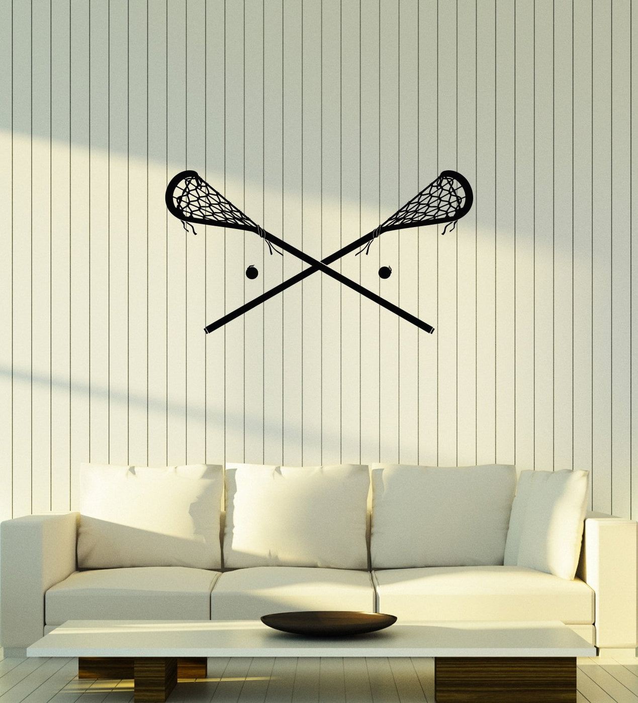 Vinyl Wall Decal Lacrosse Stick Sports Room Decoration Home Interior S ...