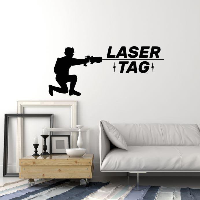 Vinyl Wall Decal Laser Tag Player Club Decor Interior Art Stickers Mur ...