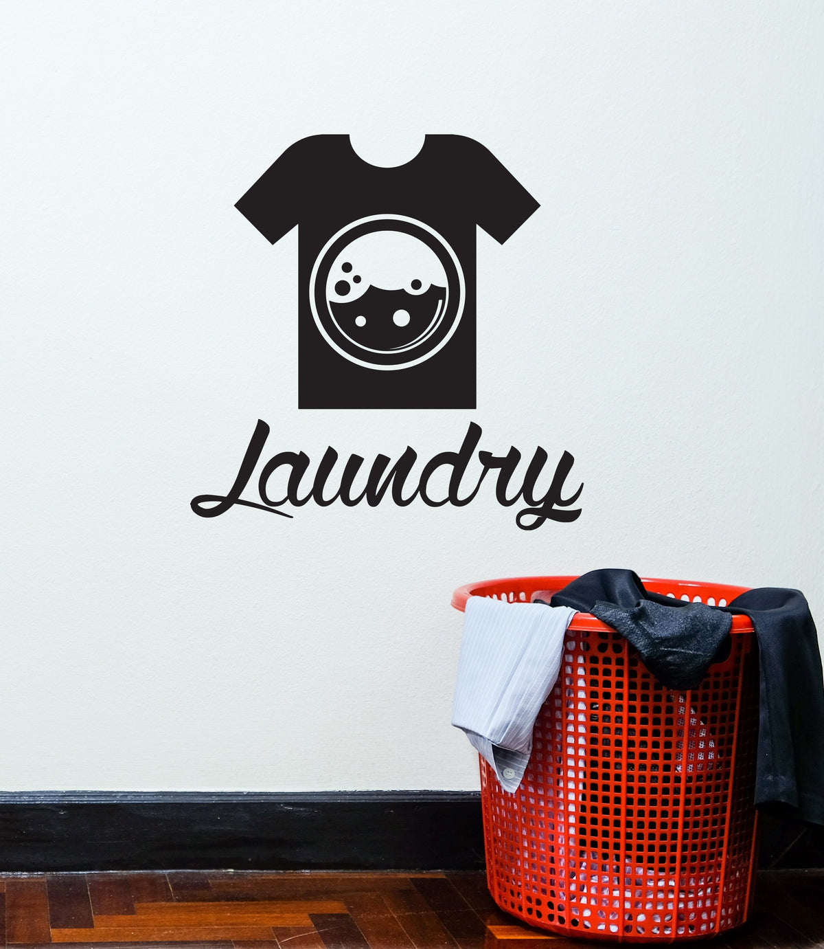 Vinyl Wall Decal Laundry Room Bathroom Decor Interior Art Room Sticker ...