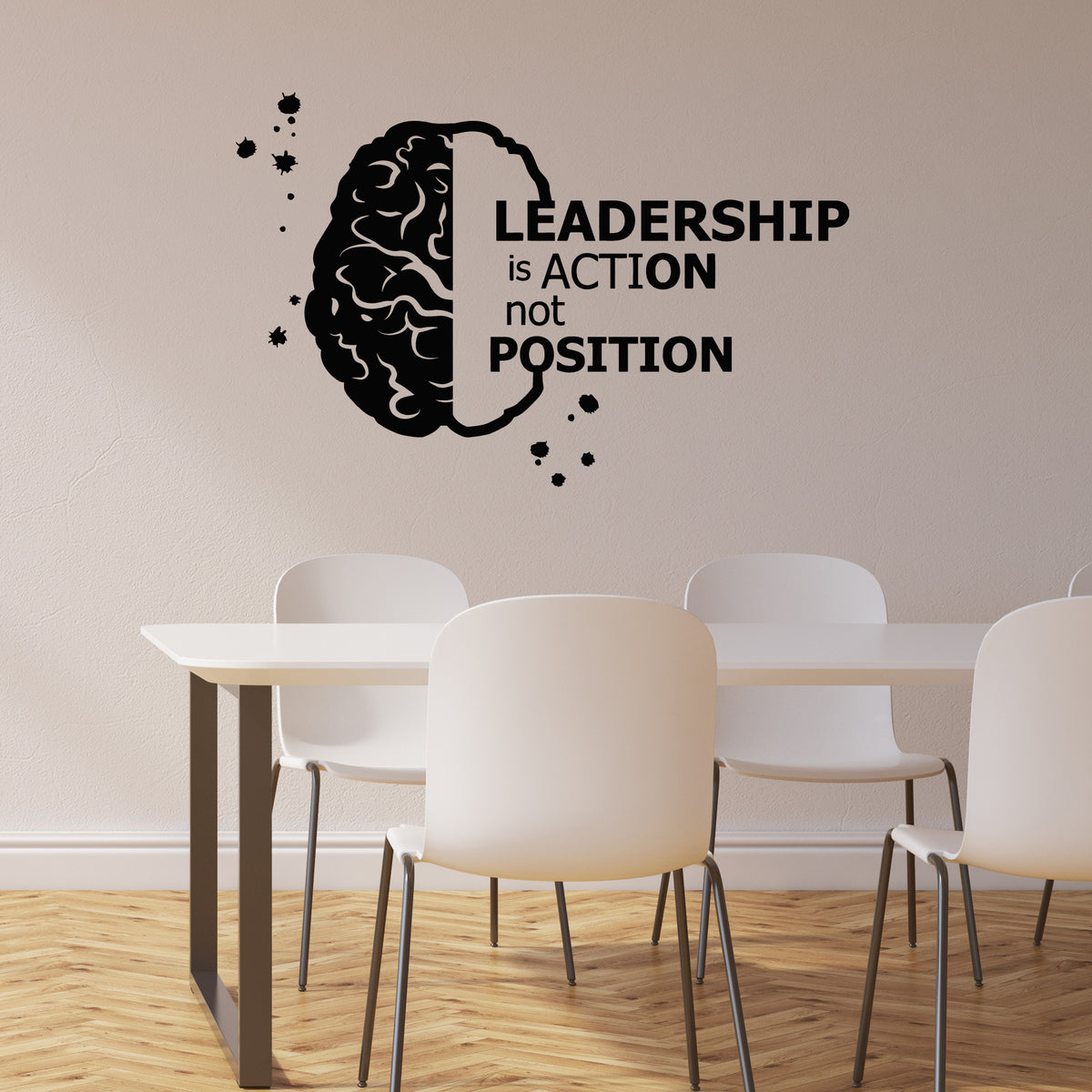 Vinyl Wall Decal Leadership Brain Brainstorm Quote Office Room Busines ...