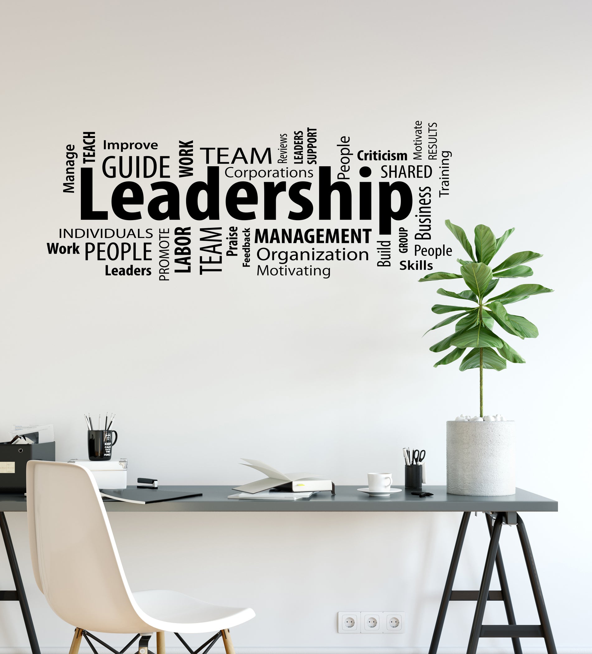 Vinyl Wall Decal Leadership Business Motivational Words Decor ...