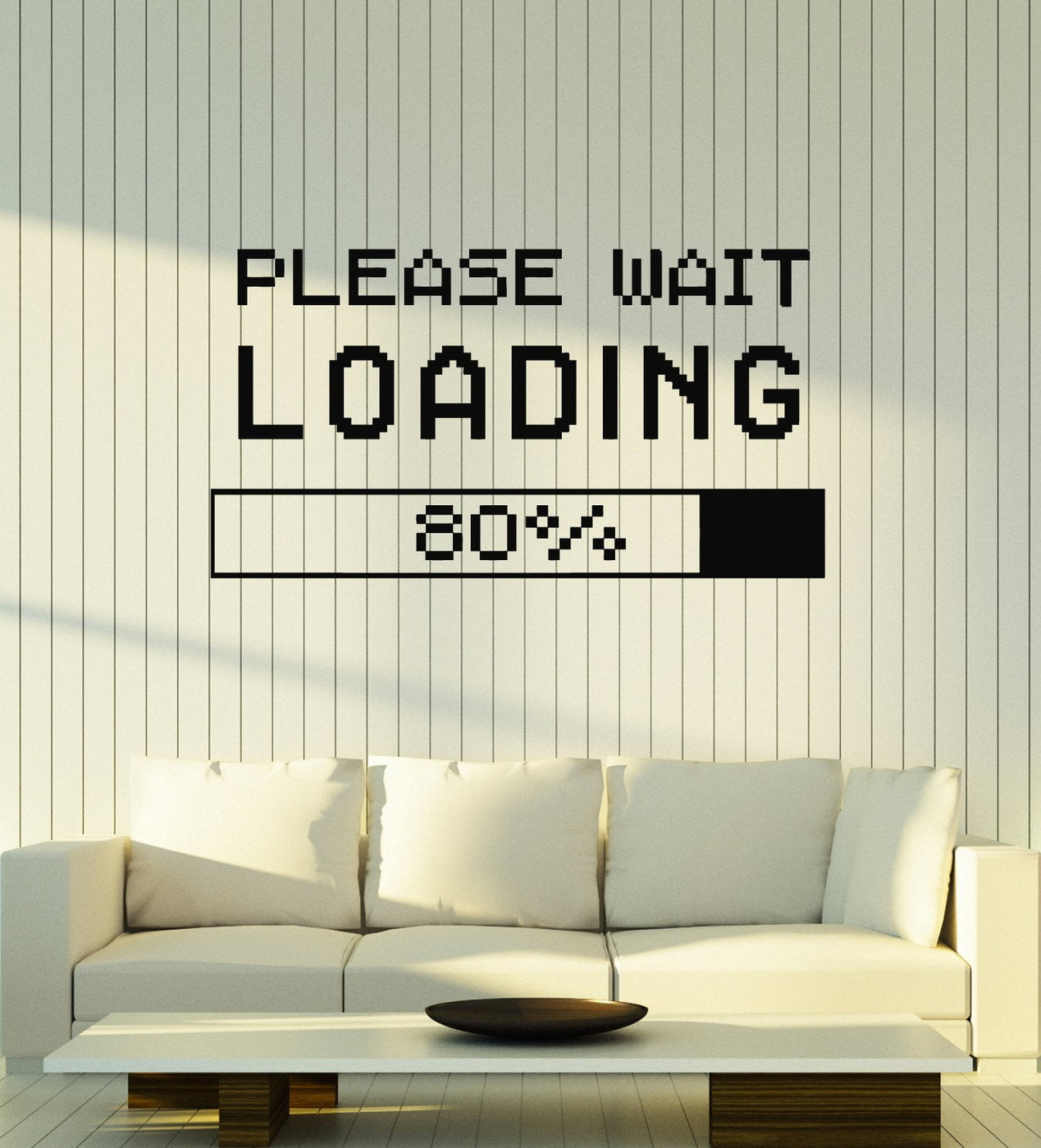 Vinyl Wall Decal Loading Please Wait Gaming Zone Kids Man Cave Creativ ...