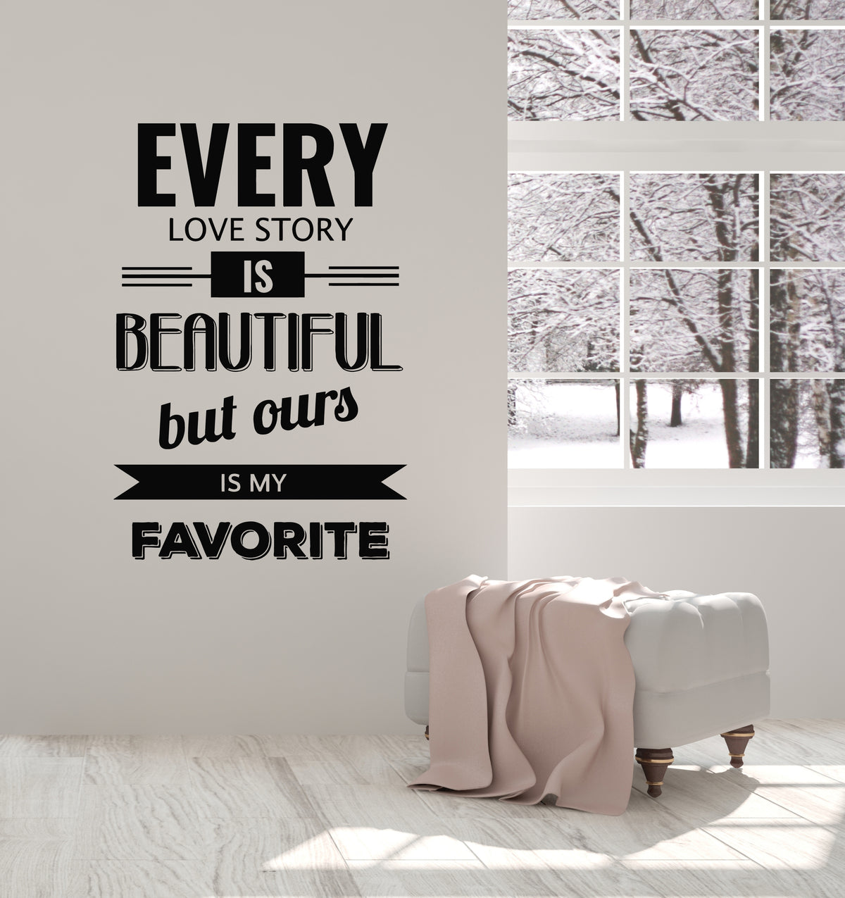 Vinyl Wall Decal Romantic Words Quote Love Story Favorite Stickers Mur ...