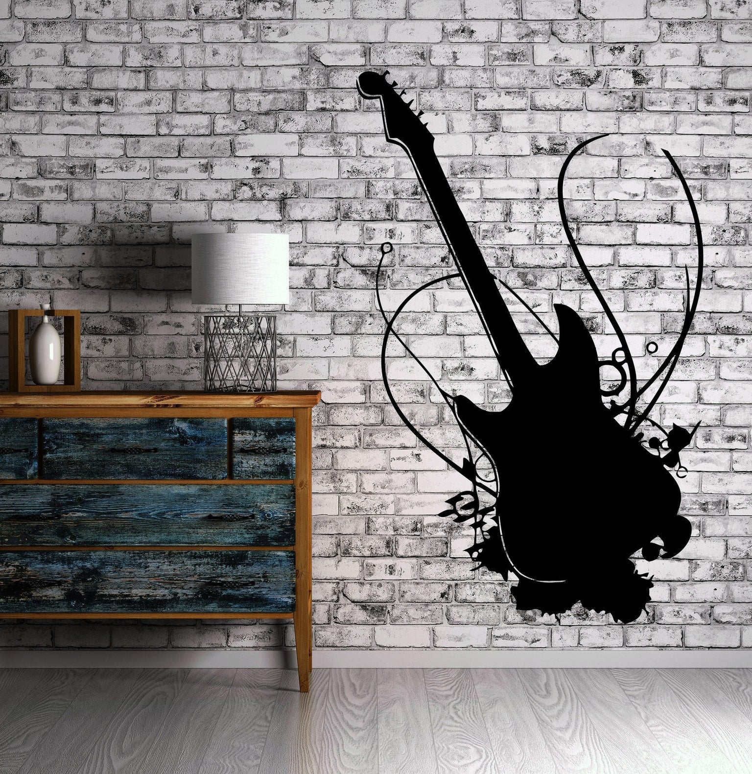 Guitar Wall Vinyl Decals — Wallstickers4you