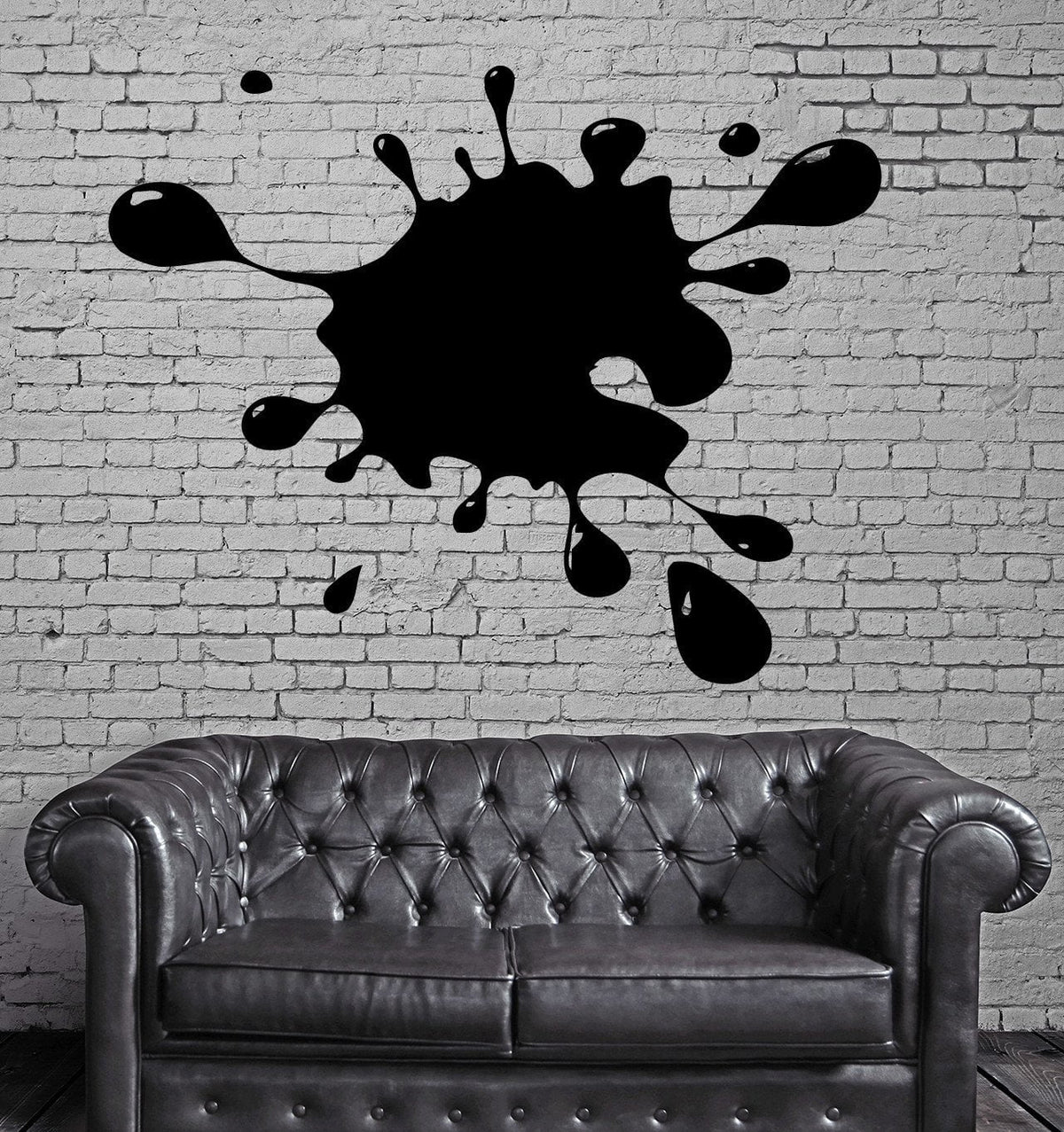 Wall Vinyl Decal Sticker Ink Blot Splash Droplet Decorative Design Uni ...