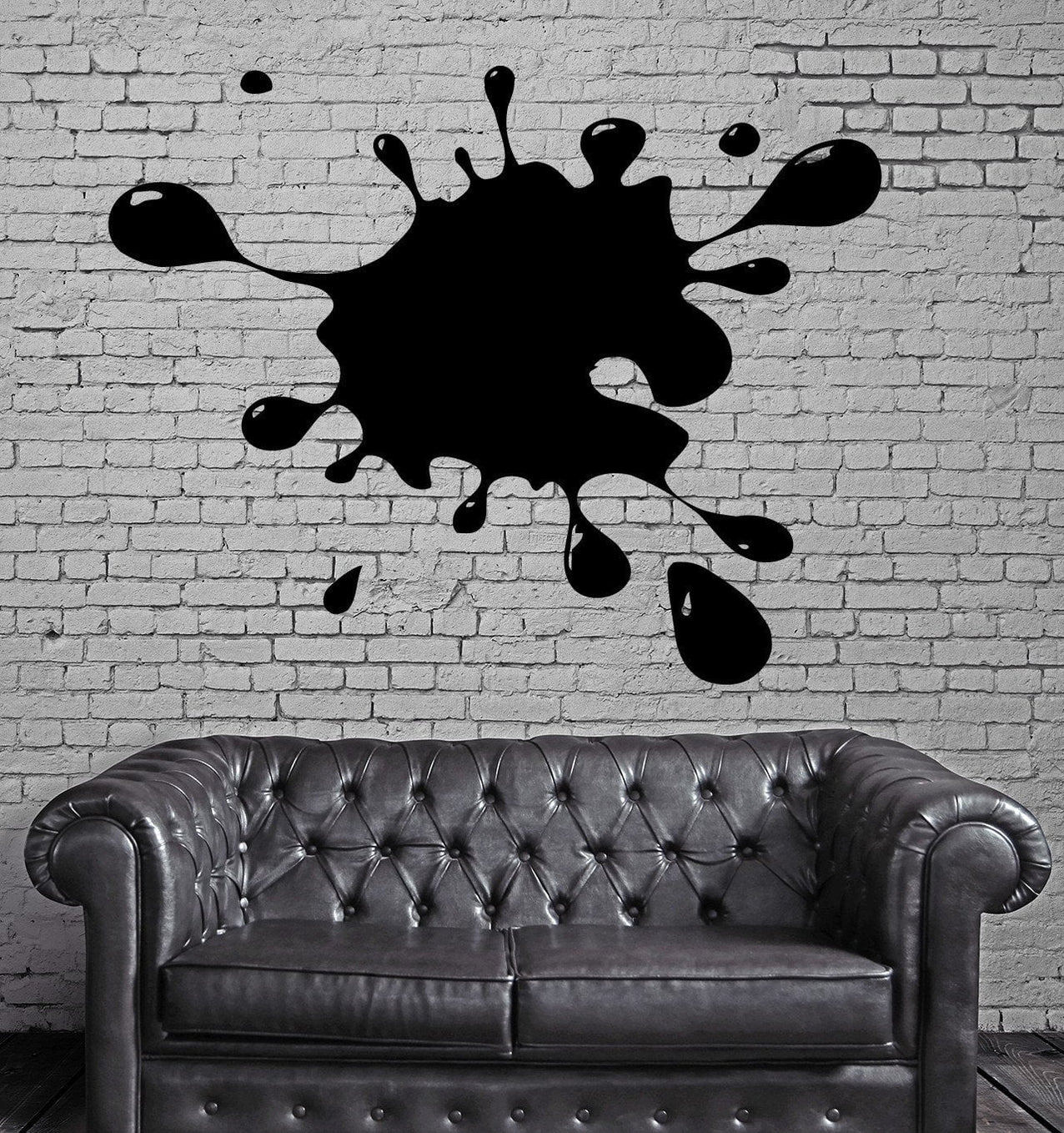 Wall Vinyl Decal Sticker Ink Blot Splash Droplet Decorative Design Uni ...