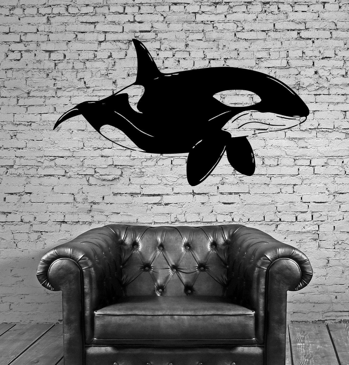 Orca Killer Whale Ocean Marine Animal Decor Wall Mural Vinyl Decal Sti ...