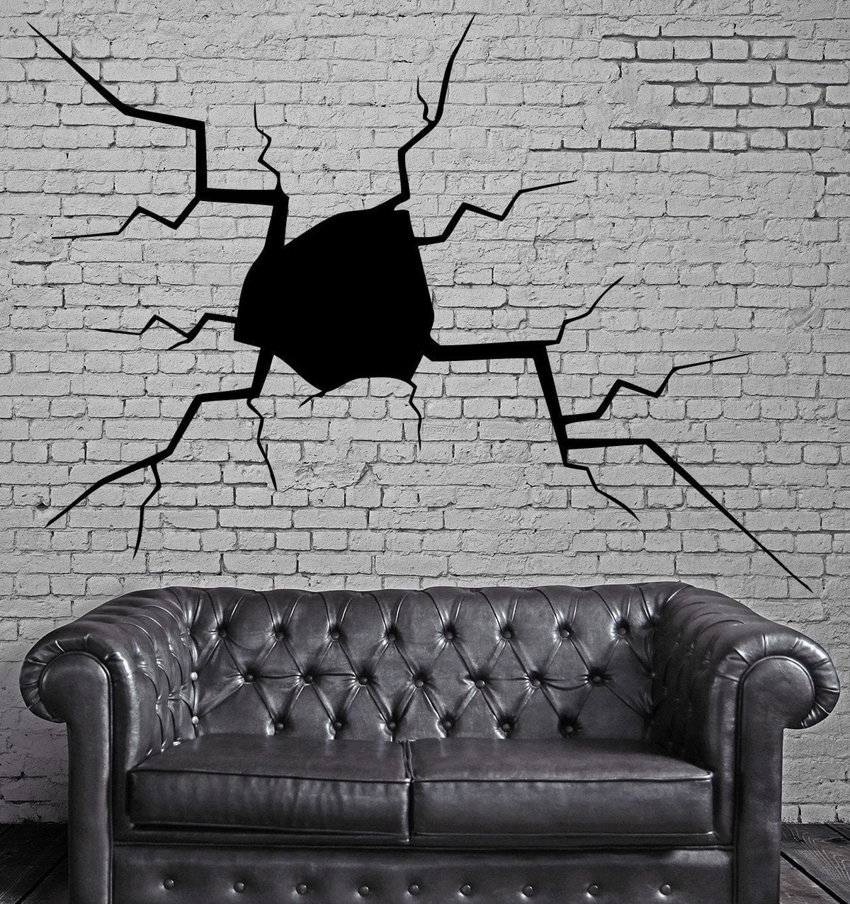 Crack in the Wall Split Hole Damage Decor Wall Art MURAL Vinyl Art Sti ...