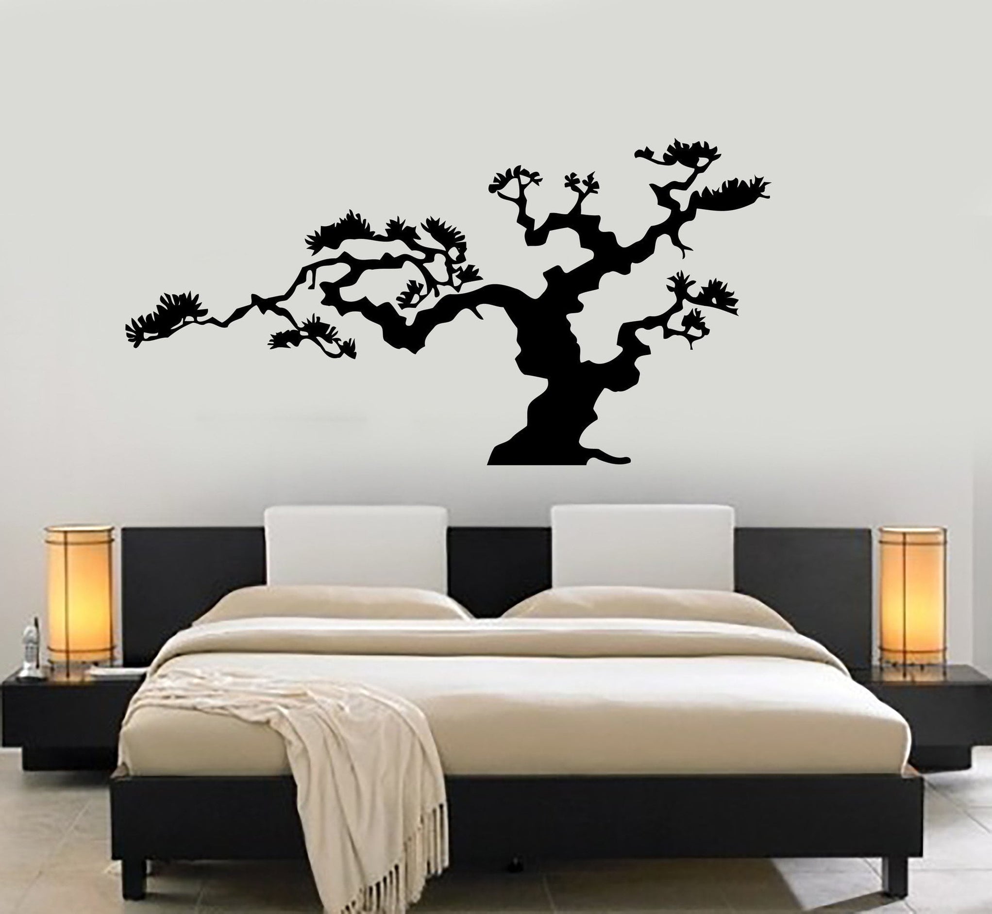 Japanese Bonsai Tree Nature Decor Japan Island Wall Sticker Vinyl Deca ...
