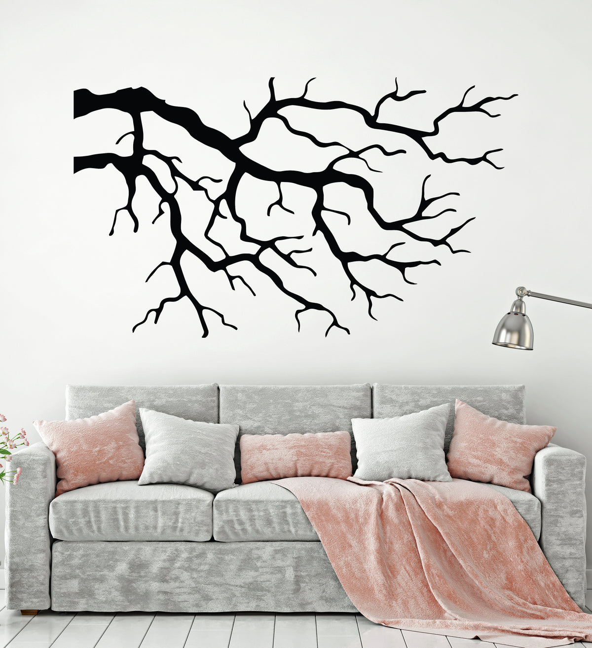 Wall Auto Glass Vinyl Decal Bare Tree Branch Fall Autumn Decor m772 ...