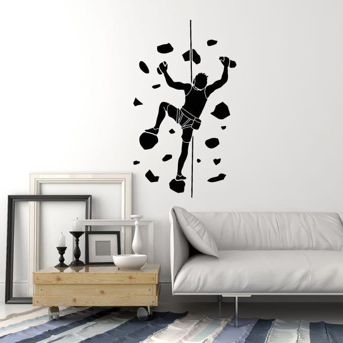 Vinyl Wall Decal Man Indoor Climbing Climber Room Decor Stickers Mural ...
