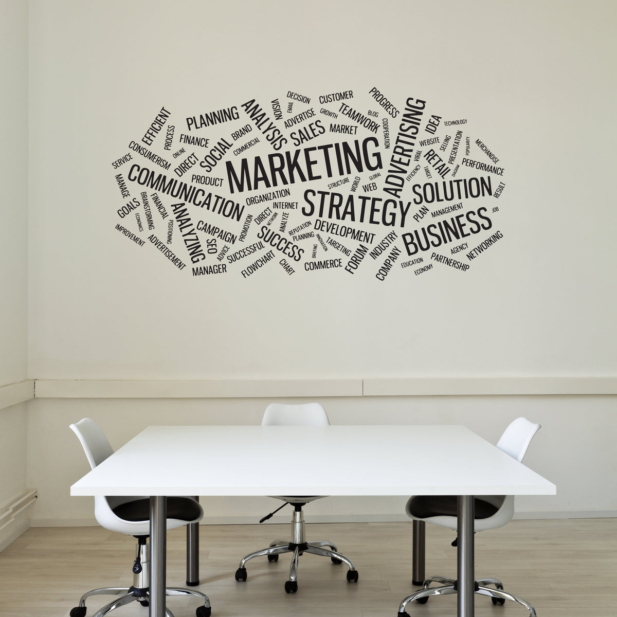 Vinyl Wall Decal Marketing Business Words Office Space Interior Art St ...