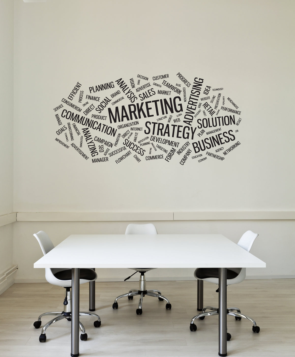 Vinyl Wall Decal Marketing Business Words Office Space Interior Art St ...