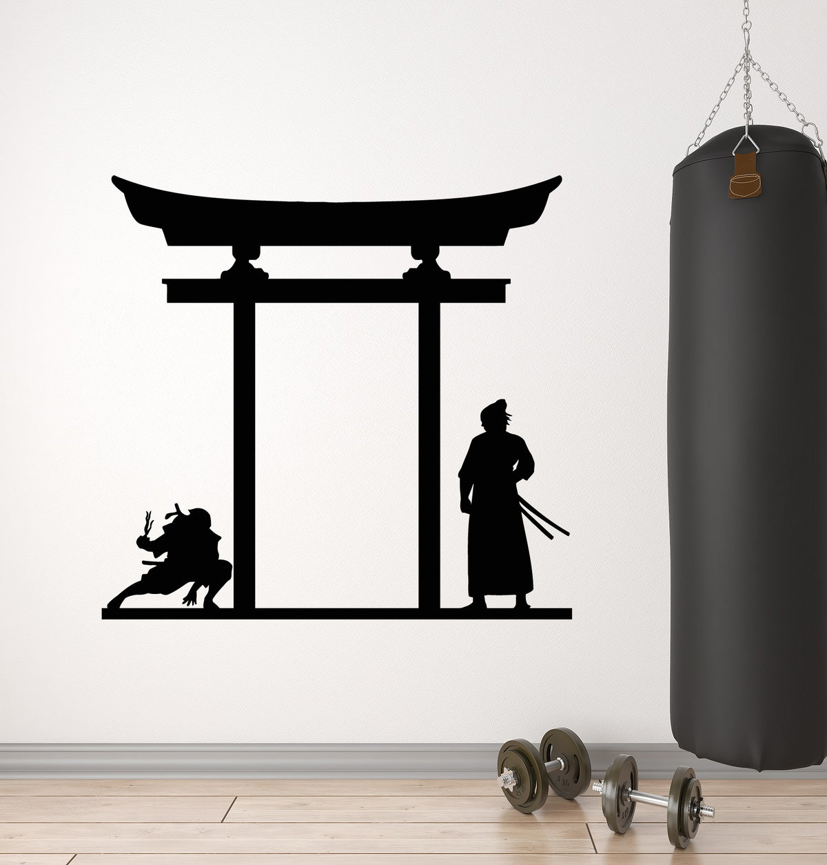 Vinyl Wall Decal Eastern Fighters Martial Arts Japanese Gate Stickers ...