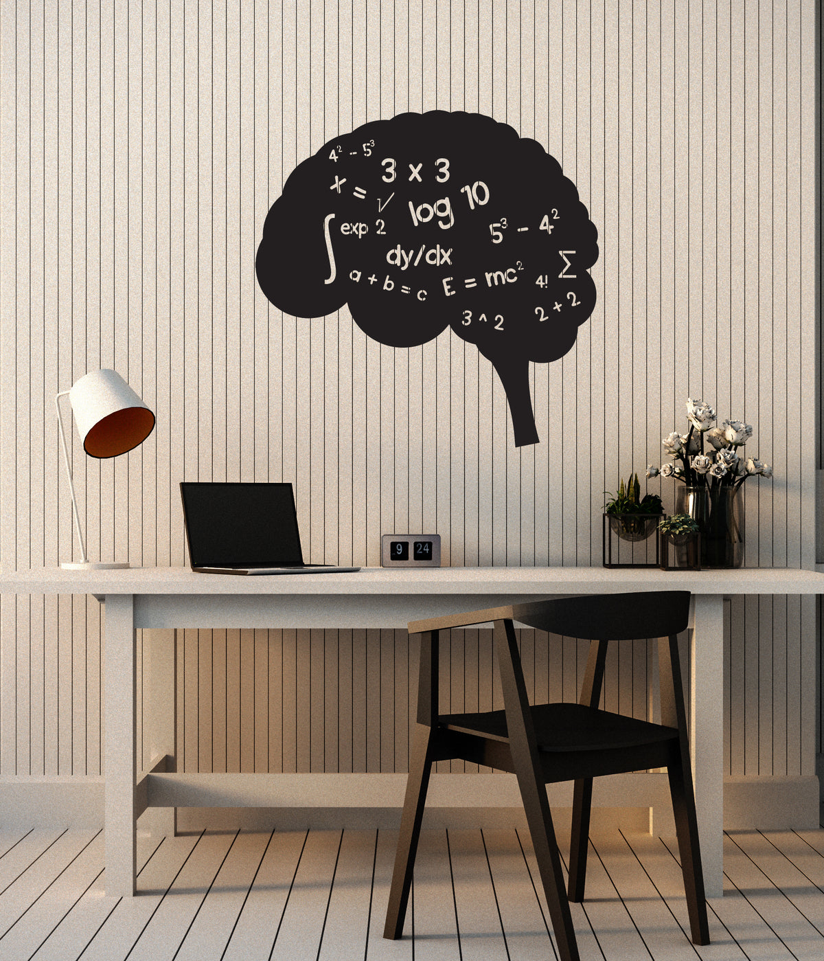 Vinyl Wall Decal Brain Math Mathematics School Classroom Decor Sticker ...
