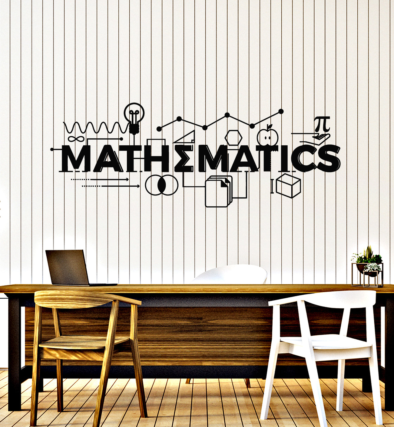 Vinyl Wall Decal Arithmetic Mathematics Symbols School Class Room Stic ...