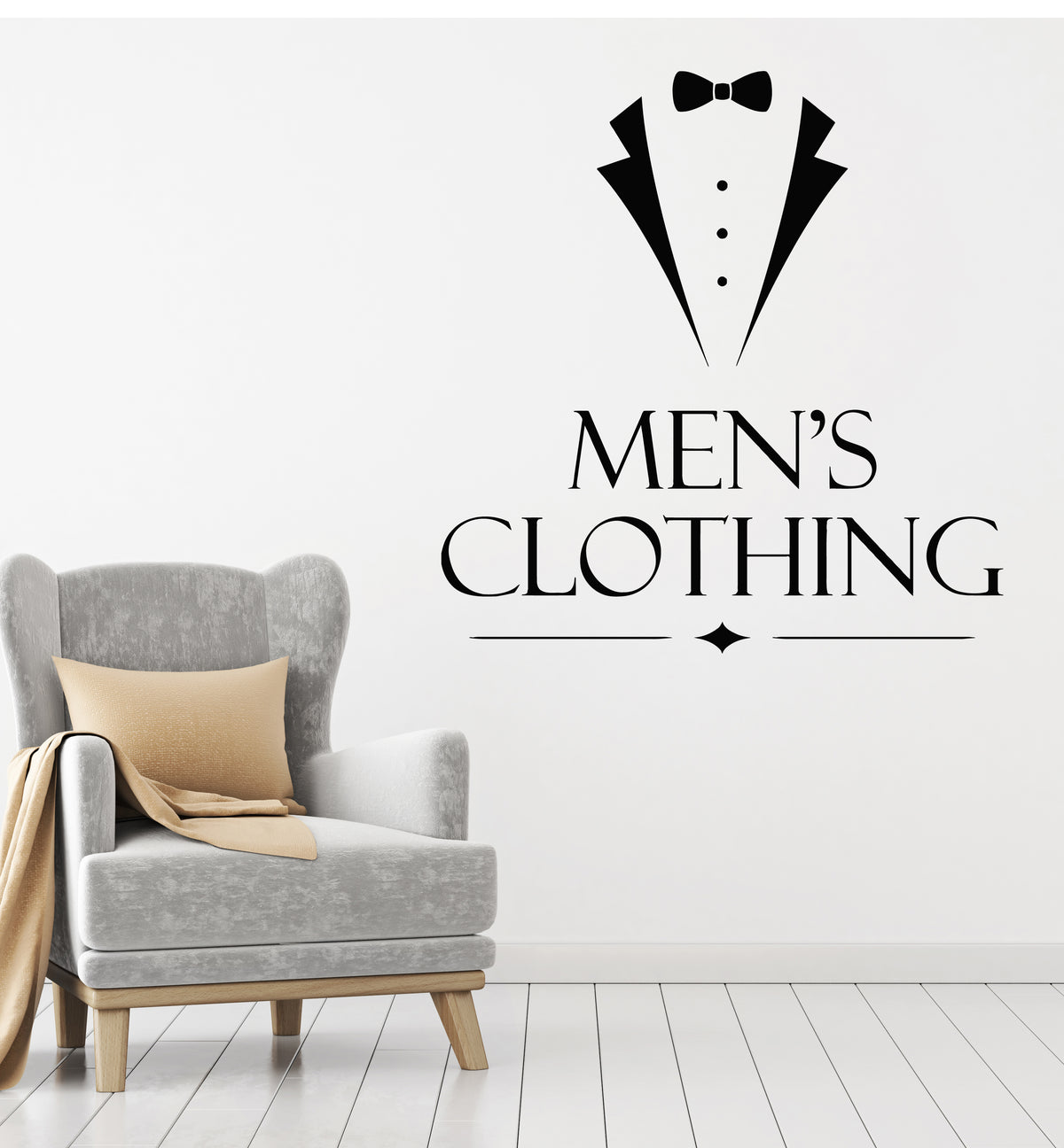 Vinyl Wall Decal Men's Clothing Suit Atelier Fashion Store Design Stic ...