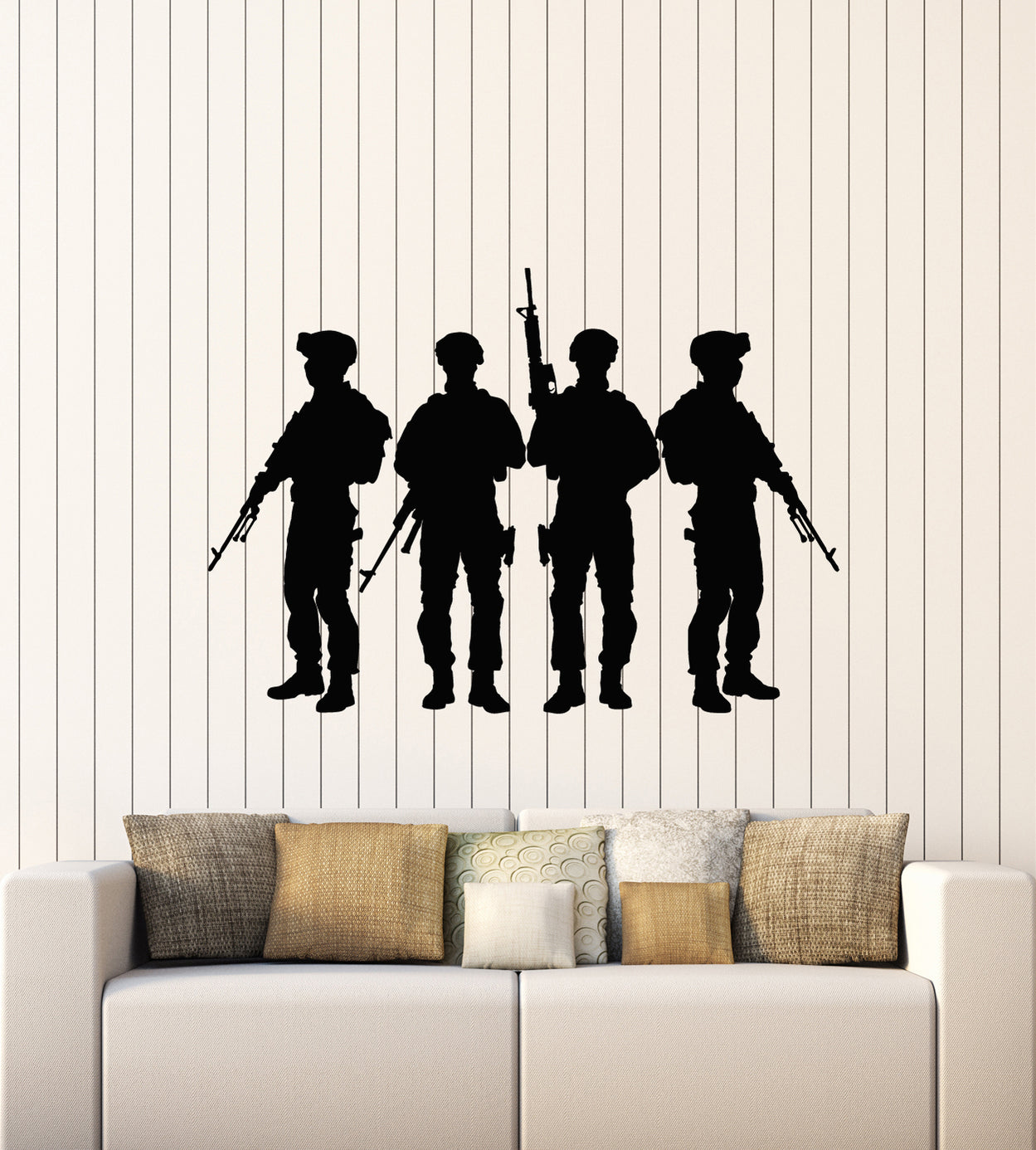 Vinyl Wall Decal Military Army Weapons Soldiers Man Cave Decor Sticker ...