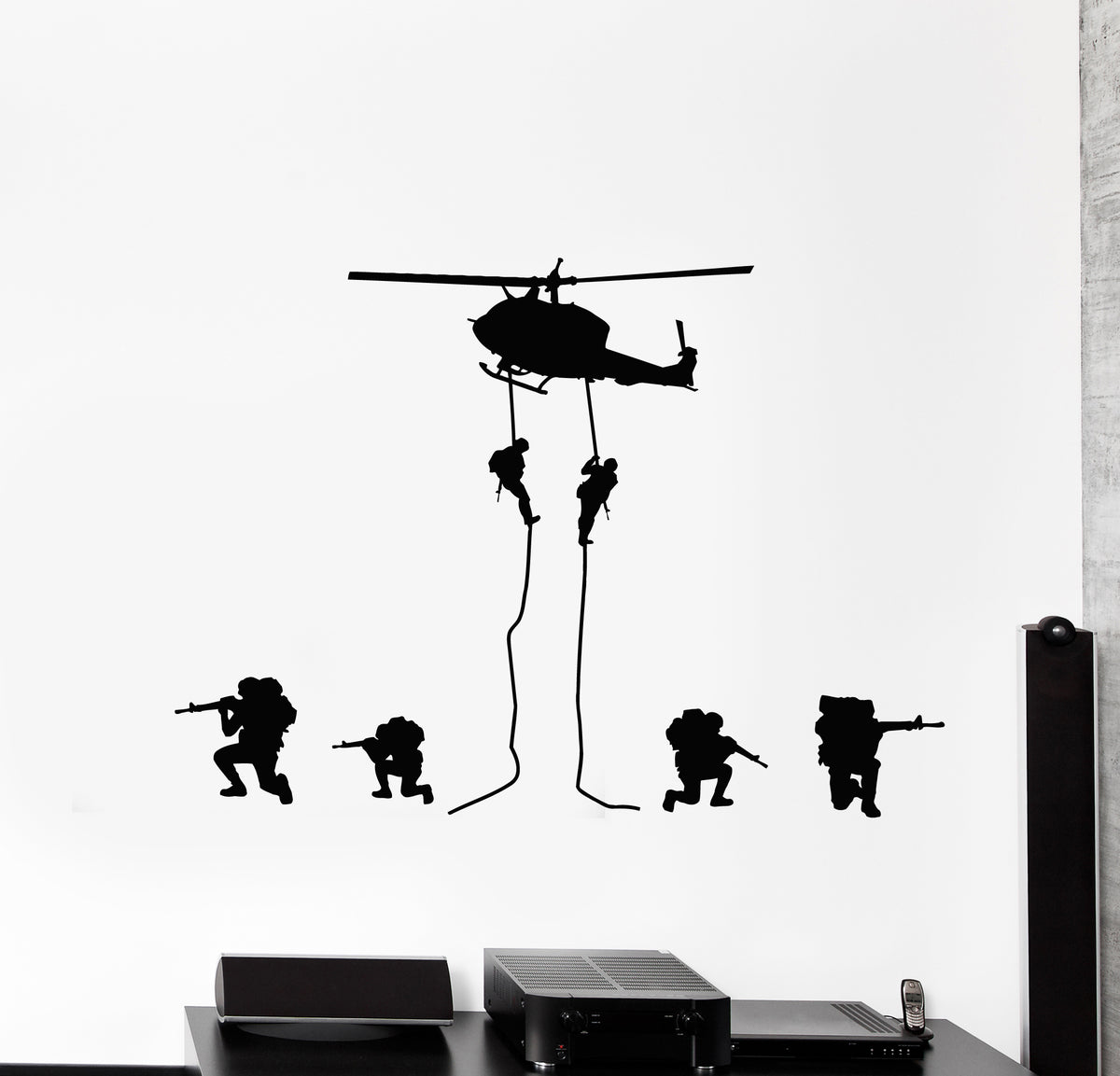 Vinyl Wall Decal Helicopter MIlitary Army Air Force War Soldier Sticke ...