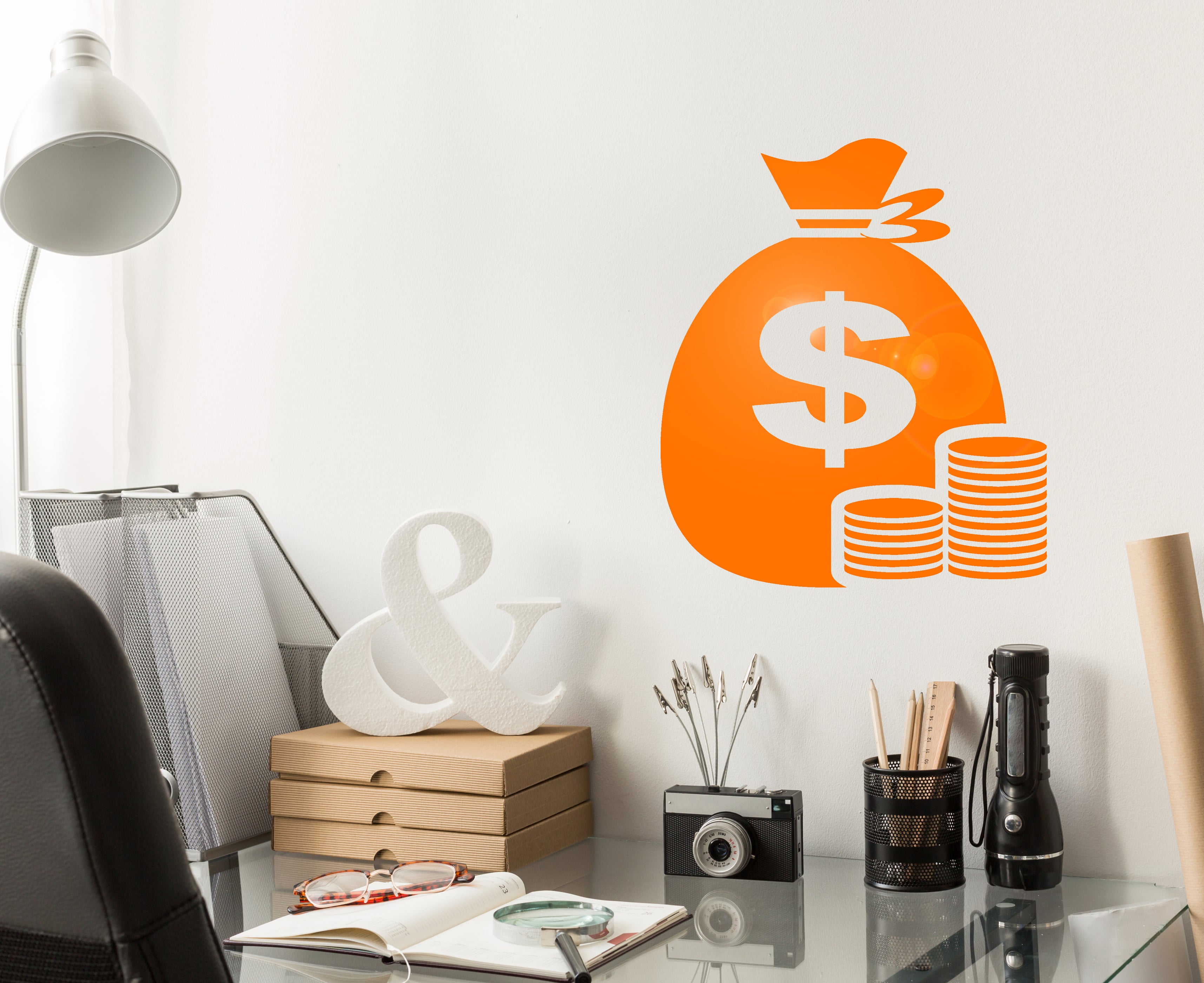 Vinyl Wall Decal Coins Money Bag Dollar Stickers Mural Unique Gift (ig ...