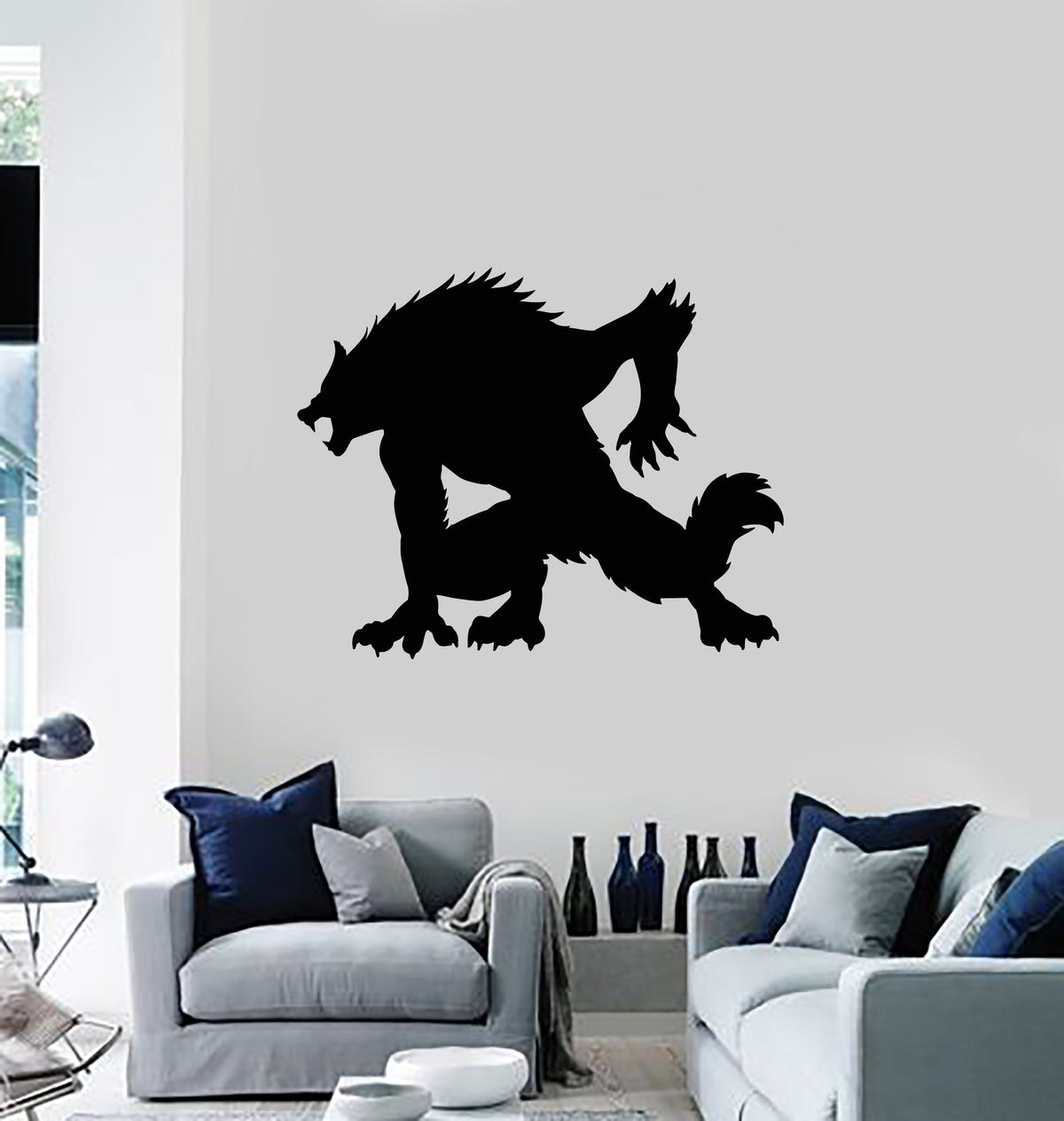 Vinyl Wall Decal Werewolf Horror Fantasy Beast Monster Stickers Mural ...