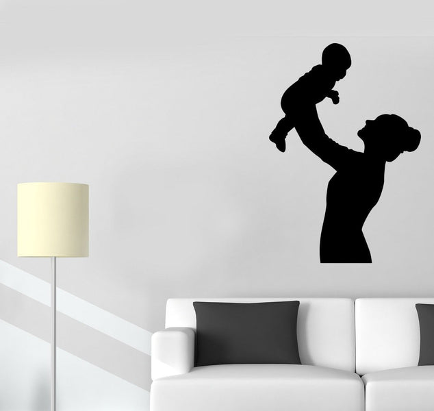 Vinyl Wall Decal Sticker Mother Baby Cute Decor for Nursery Children K ...