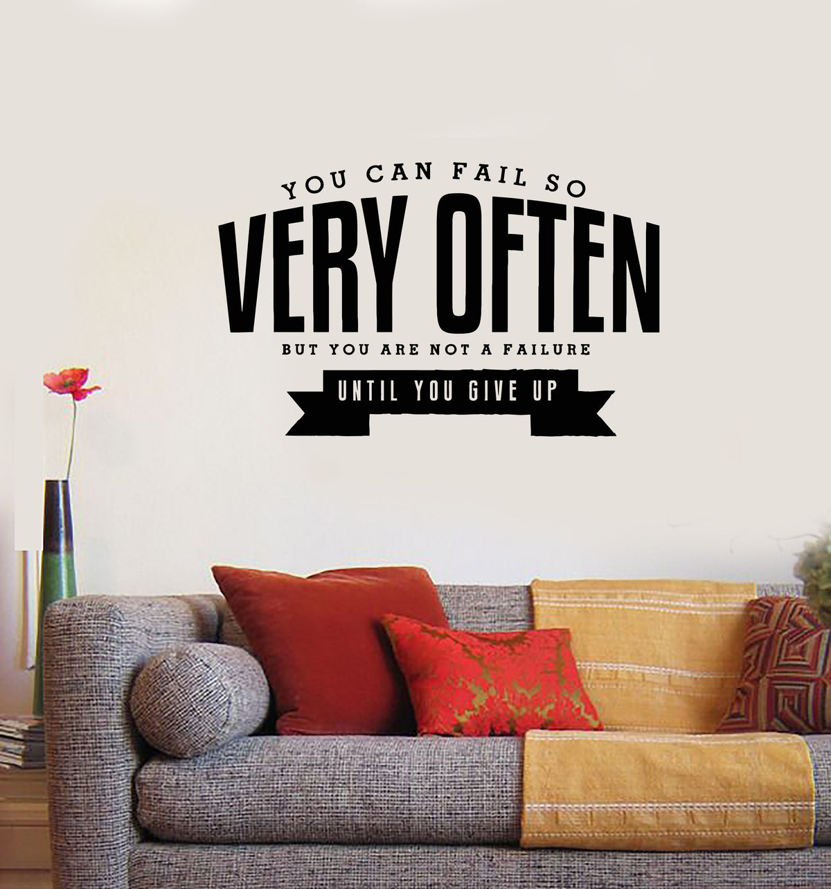 Vinyl Wall Decal Words Inspiring Quote Office Style Home Decor Sticker ...