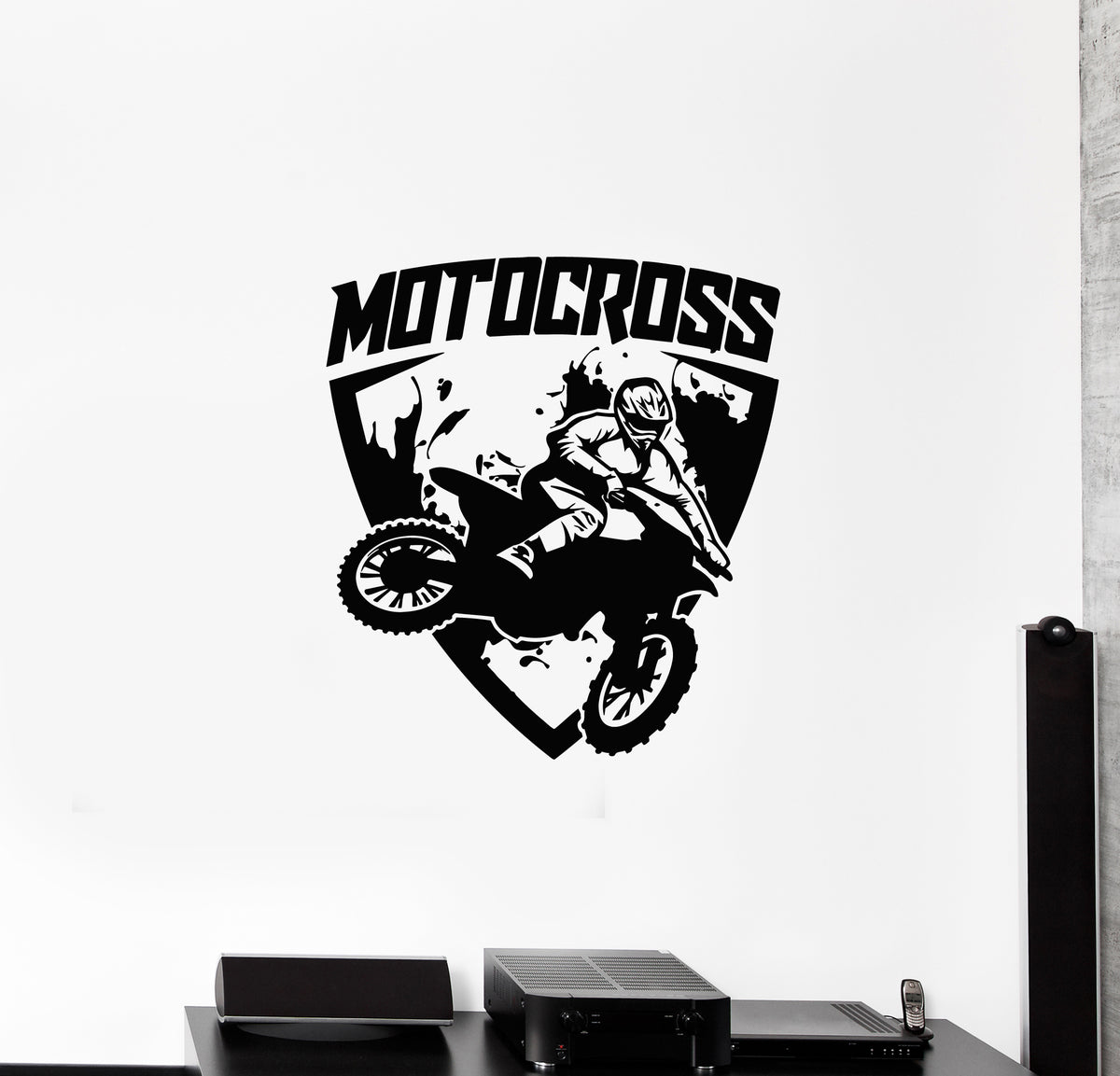Vinyl Wall Decal Motocross Sport Extreme Motorcycle Biker Stickers Mur ...